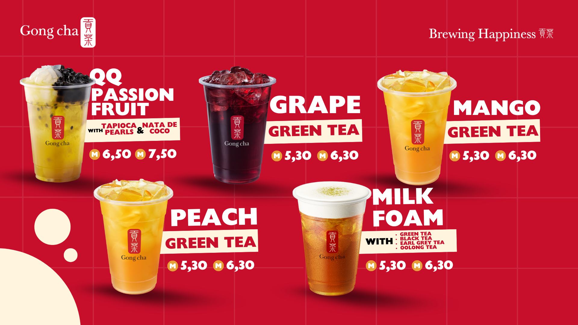 Menu | Gong Cha